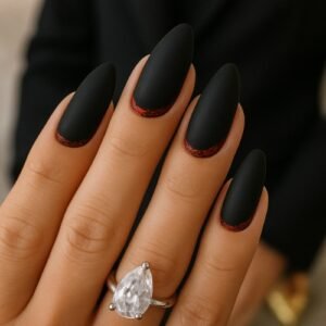 21 Stunning Red and Black Nails Design for Bold, Chic Looks